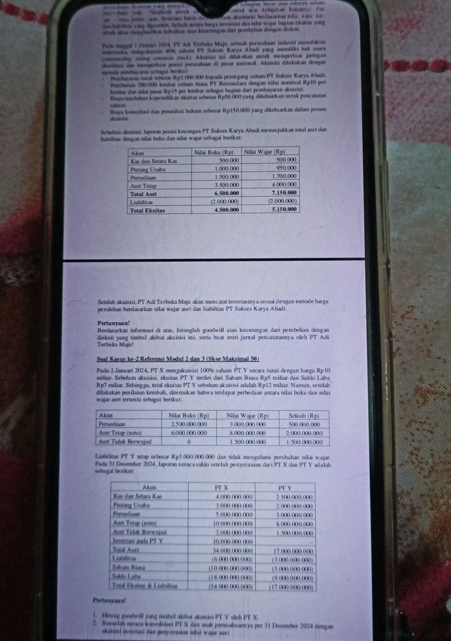 Berdasarkan informasi di atas, hitunglah | StudyX
