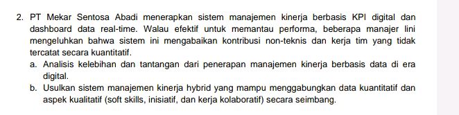 2. PT Mekar Sentosa Abadi menerapkan sistem | StudyX