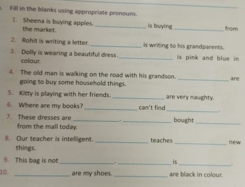 Fill in the blanks using appropriate | StudyX