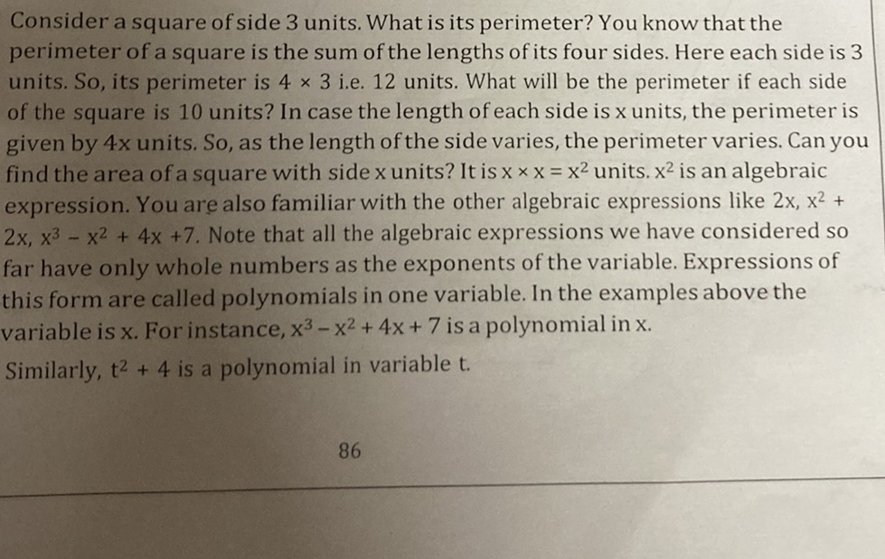 Consider a square of side 3 units. What is | StudyX