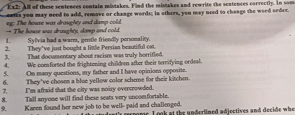 Ex2: All of these sentences contain | StudyX