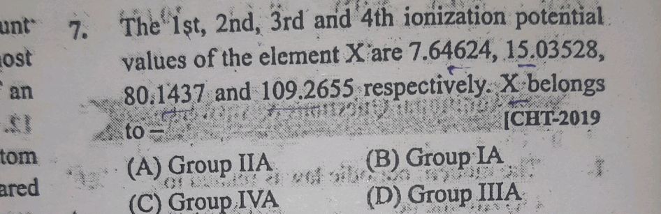 The 1st, 2nd, 3rd and 4th ionization | StudyX