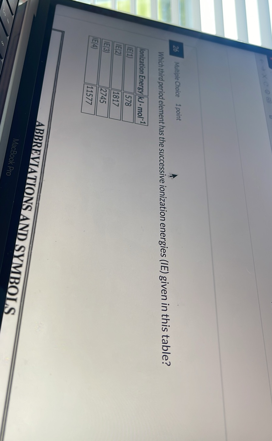 Which third period element has the | StudyX