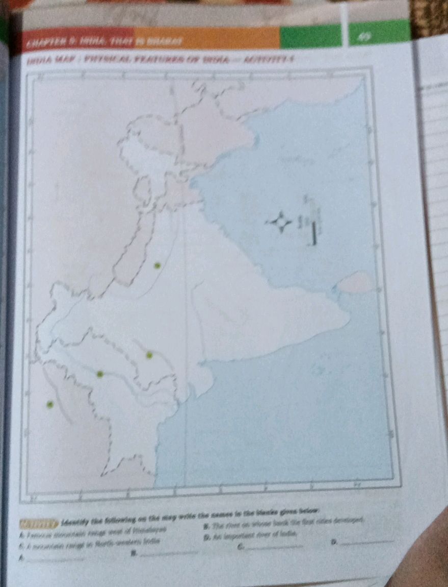 Identify the following on the map write the | StudyX