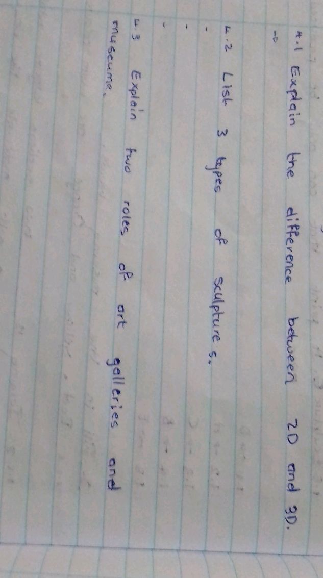 4.1 Explain the difference between 2D and | StudyX