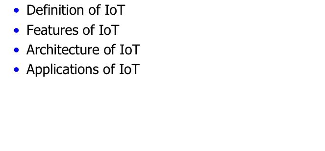 Definition of IoT • Features of IoT • | StudyX