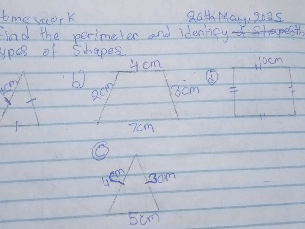 Find the perimeter and identify the types of | StudyX