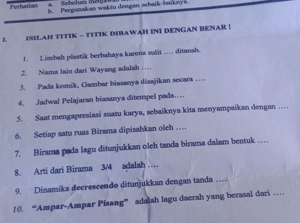 1. Limbah plastik berbahaya karena sulit | StudyX