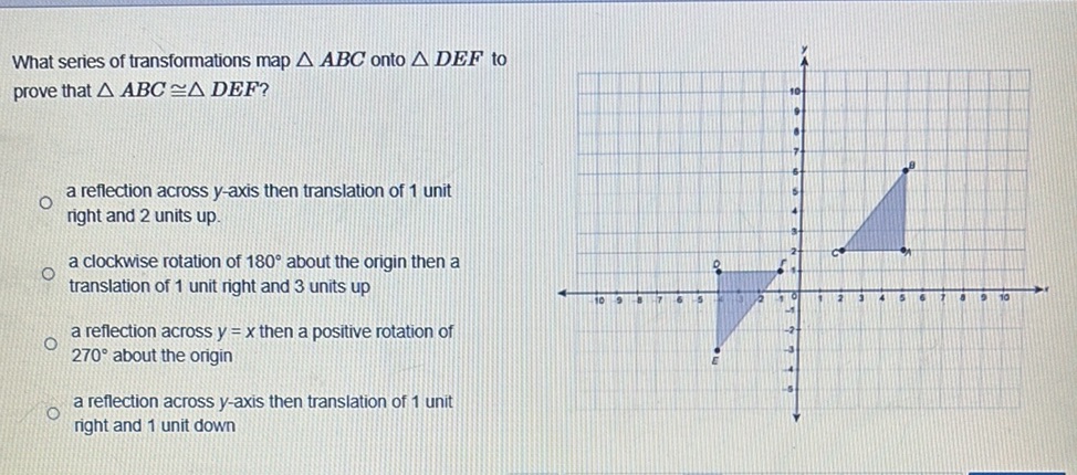 What series of transformations map $ ABC$ | StudyX