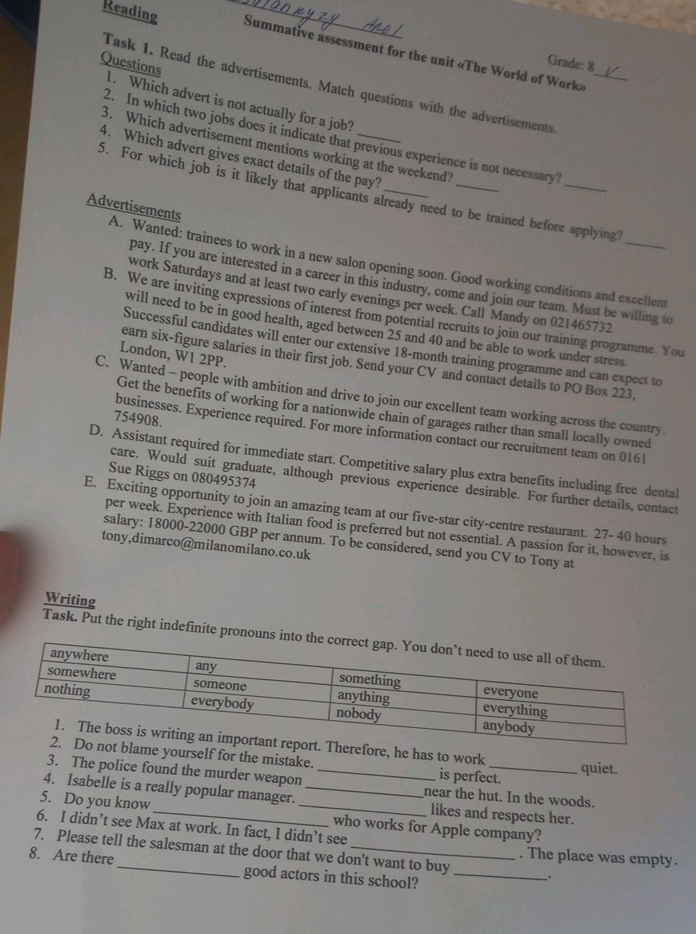 Task 1. Read the advertisements. Match | StudyX