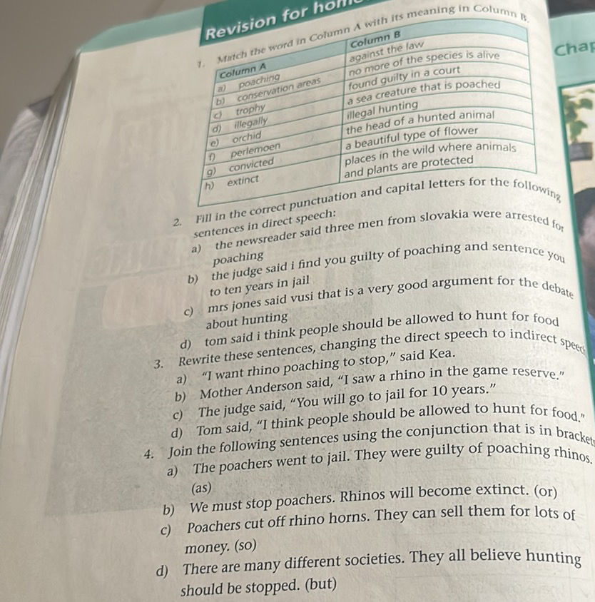 1. Match the word in Column A with its | StudyX