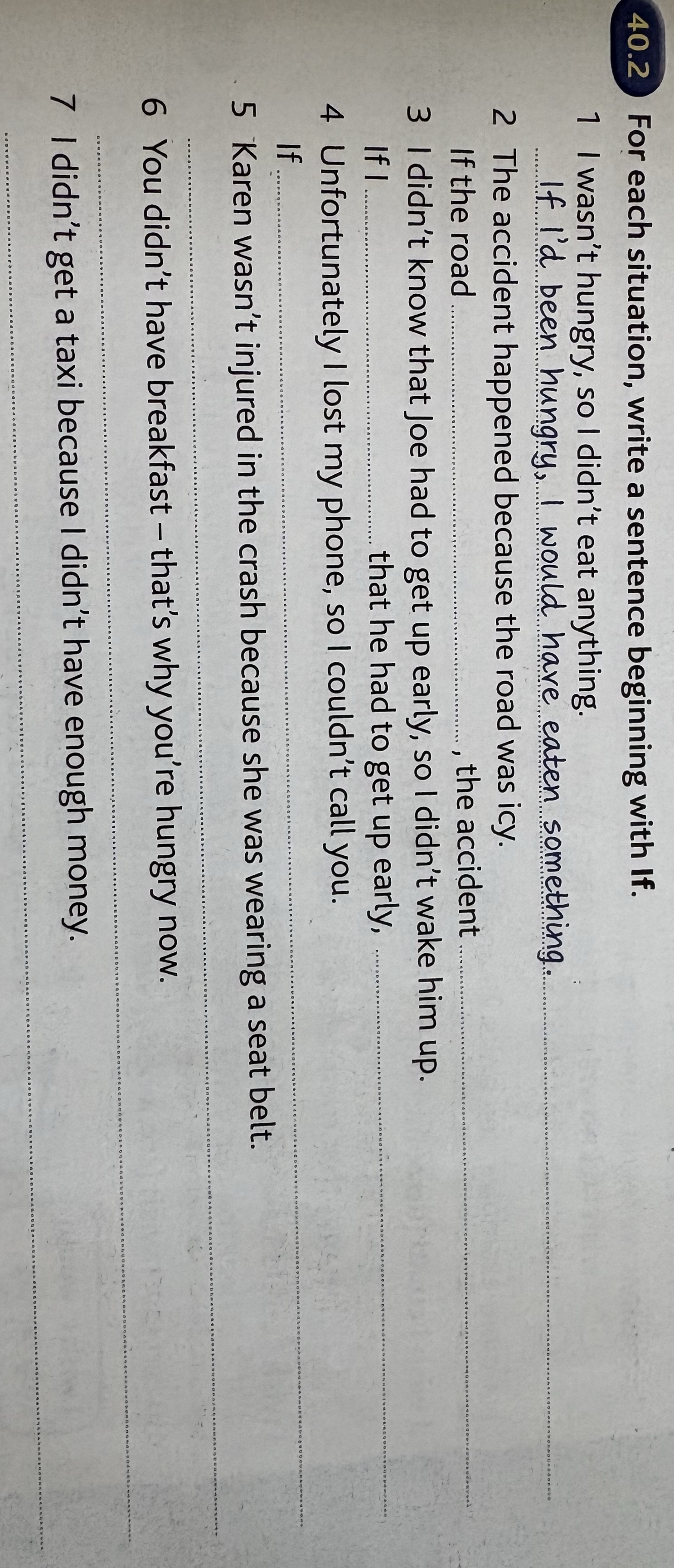 For each situation, write a sentence | StudyX