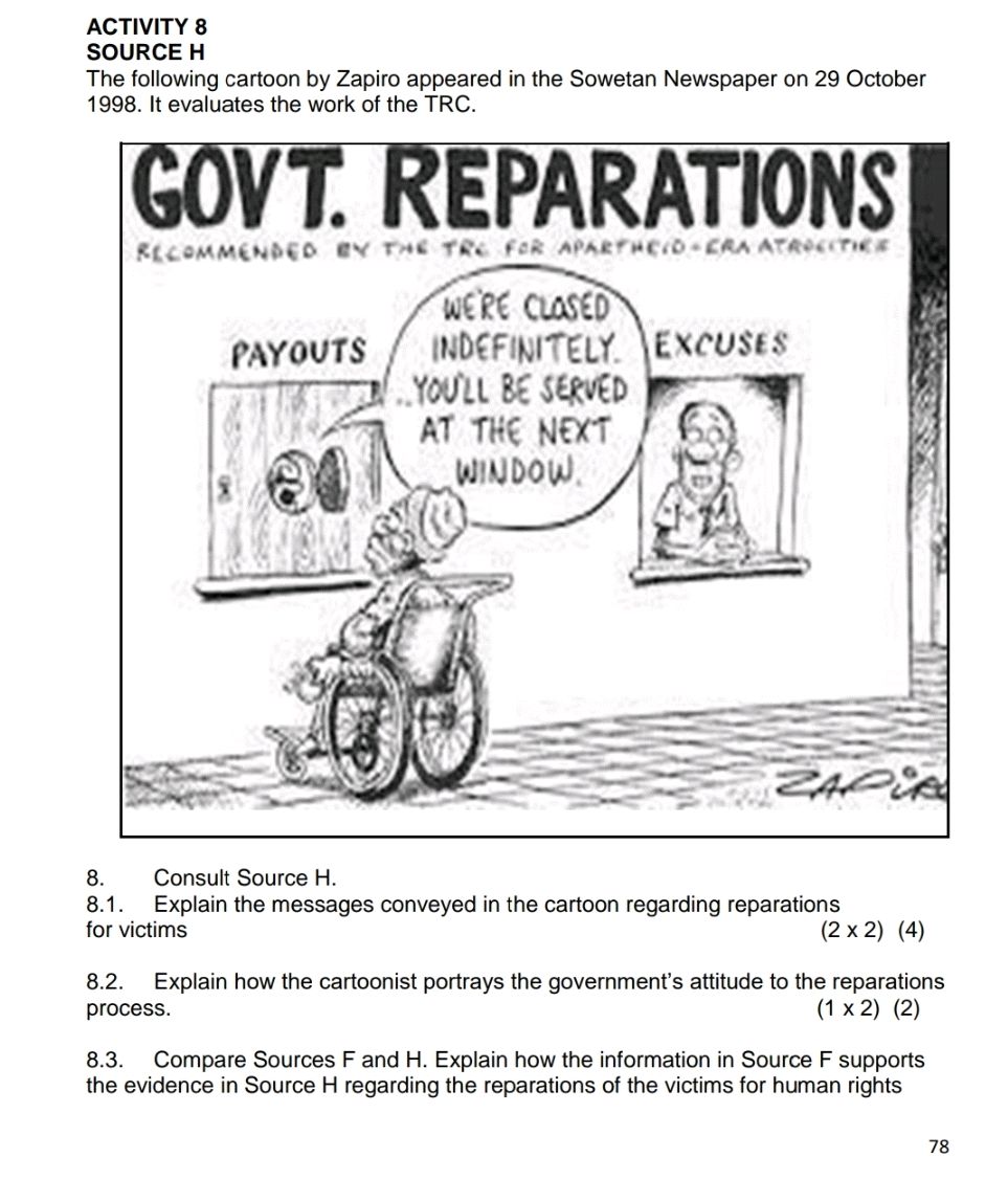 8. Consult Source H. 8.1. Explain the | StudyX