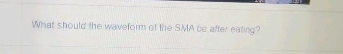 What should the waveform of the SMA be after