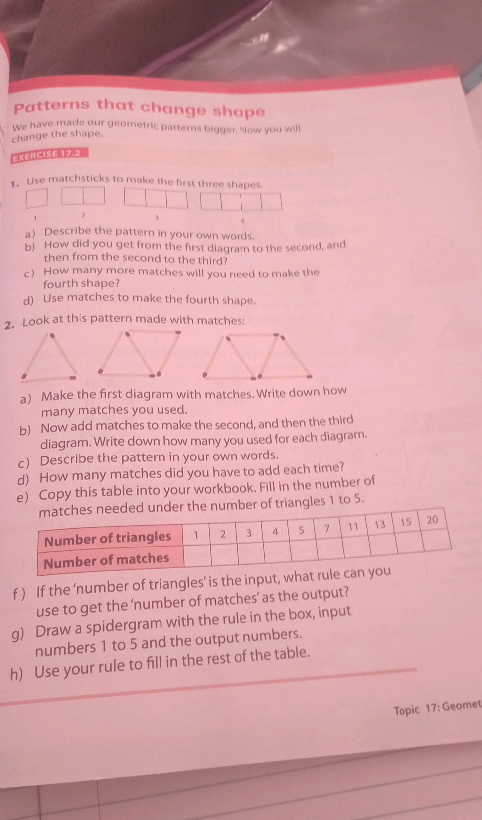 1. Use matchsticks to make the first three | StudyX