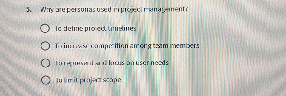 Why are personas used in project management?