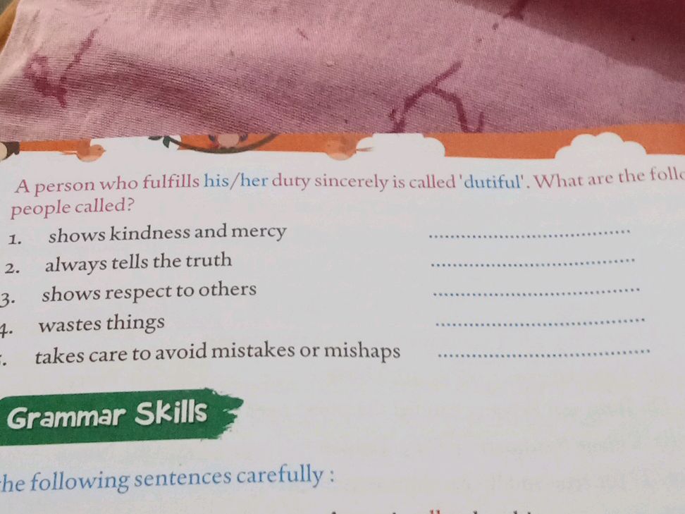 A person who fulfills his/her duty sincerely | StudyX