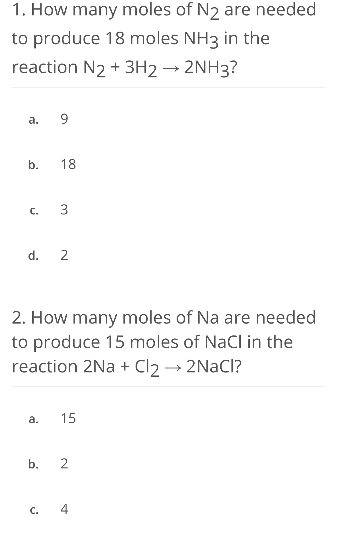 1. How many moles of N2 are needed to | StudyX