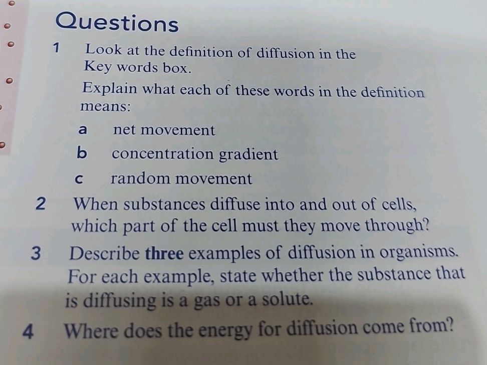 1 Look at the definition of diffusion in the | StudyX