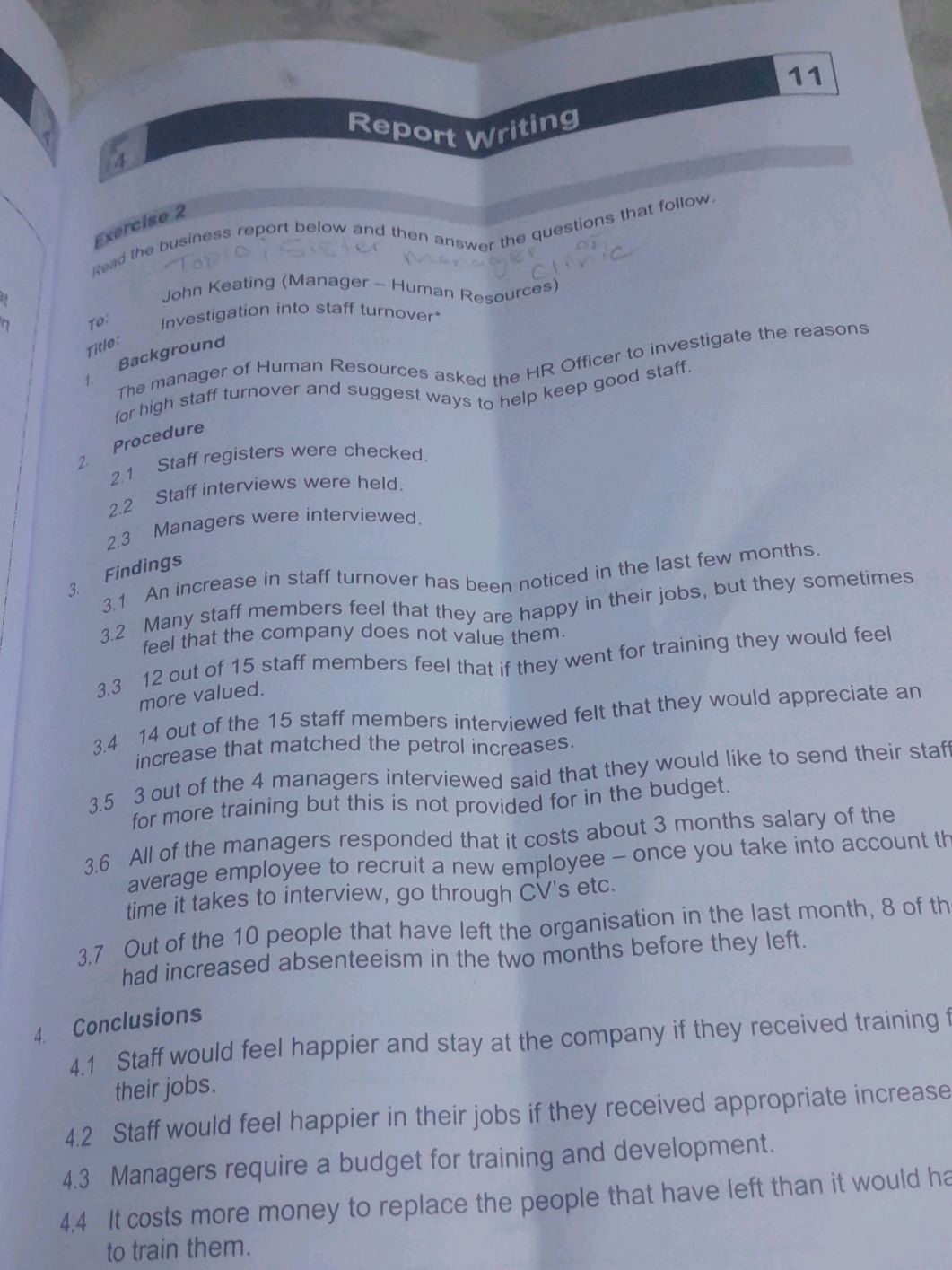 Exercise 2 Read the business report below | StudyX