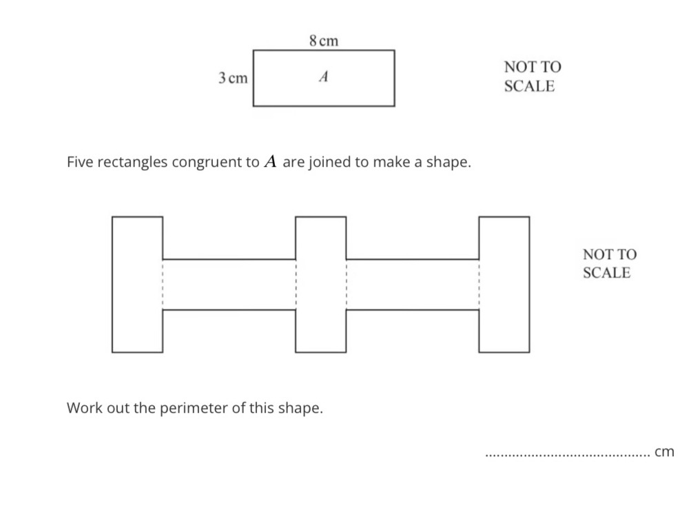 A rectangle with dimensions 8 cm and 3 cm is | StudyX