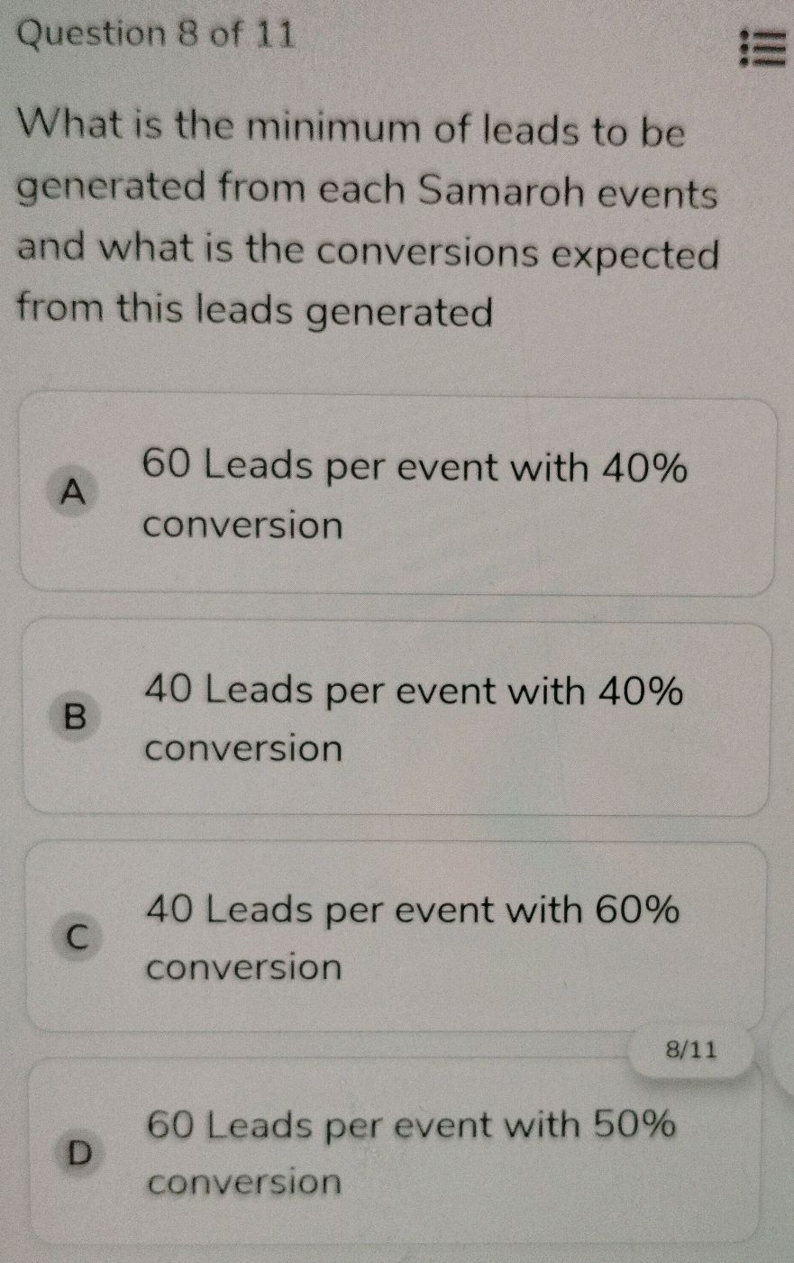 What is the minimum of leads to be generated | StudyX