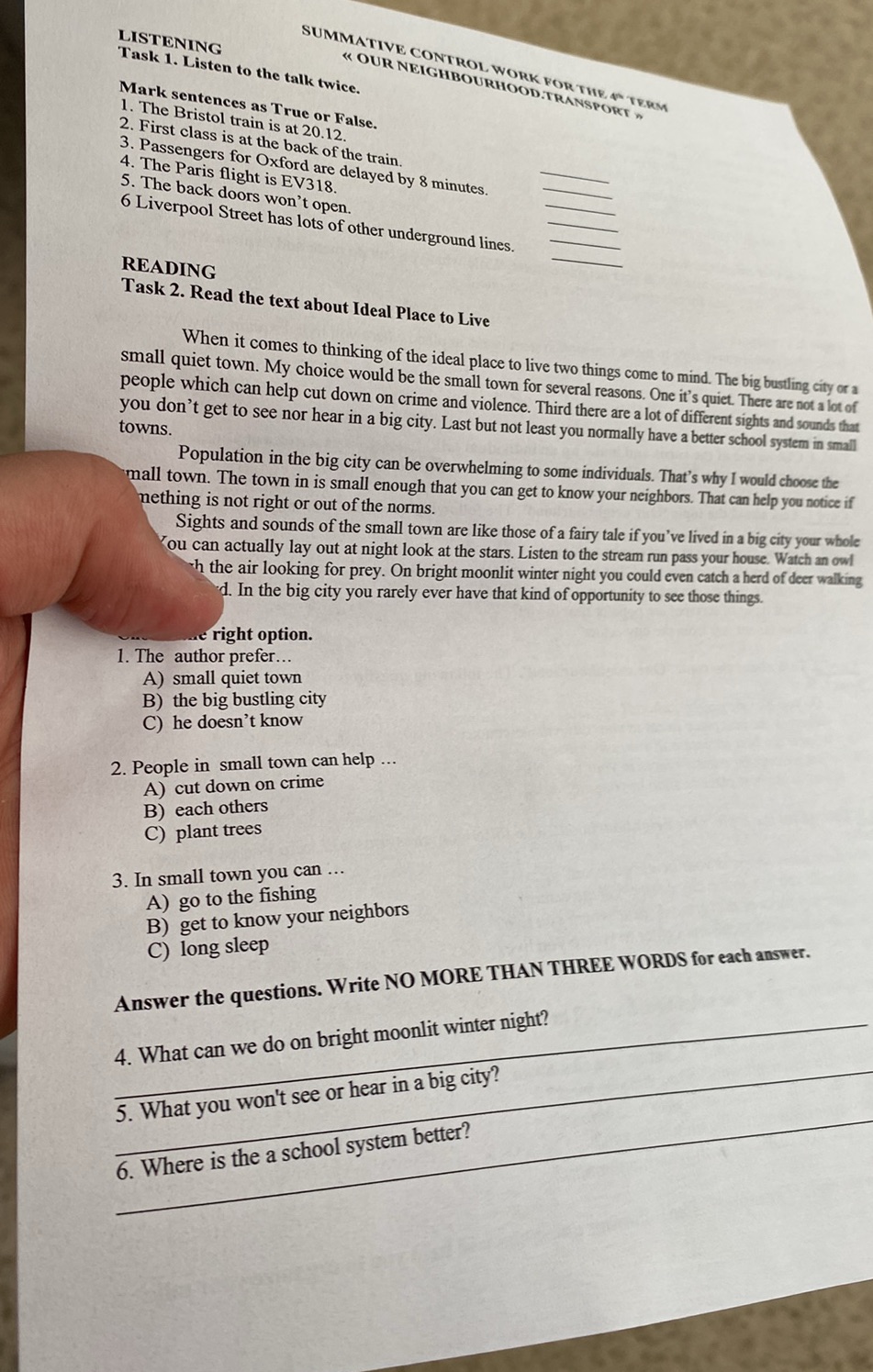 LISTENING Task 1. Listen to the talk twice. | StudyX
