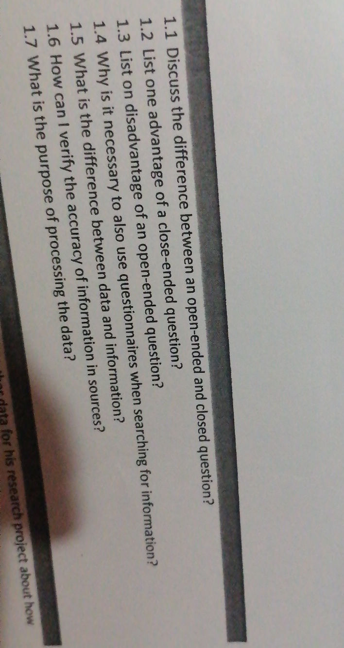 1.1 Discuss the difference between an | StudyX