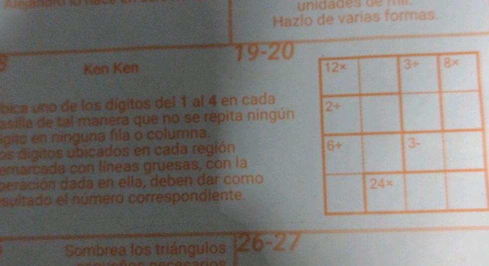 Ken Ken Ubica uno de los digitos del 1 al 4 | StudyX