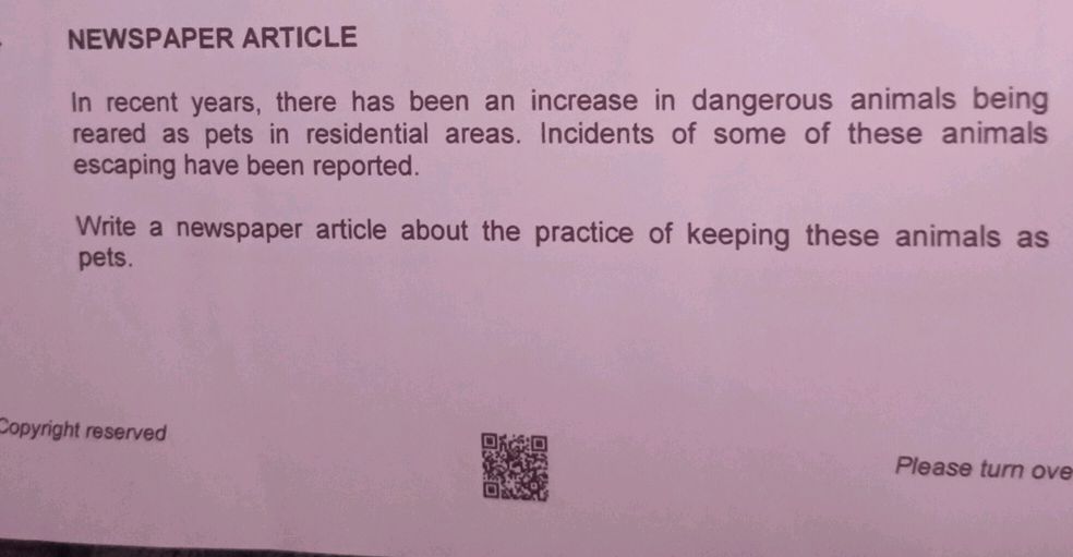 NEWSPAPER ARTICLE In recent years, there | StudyX