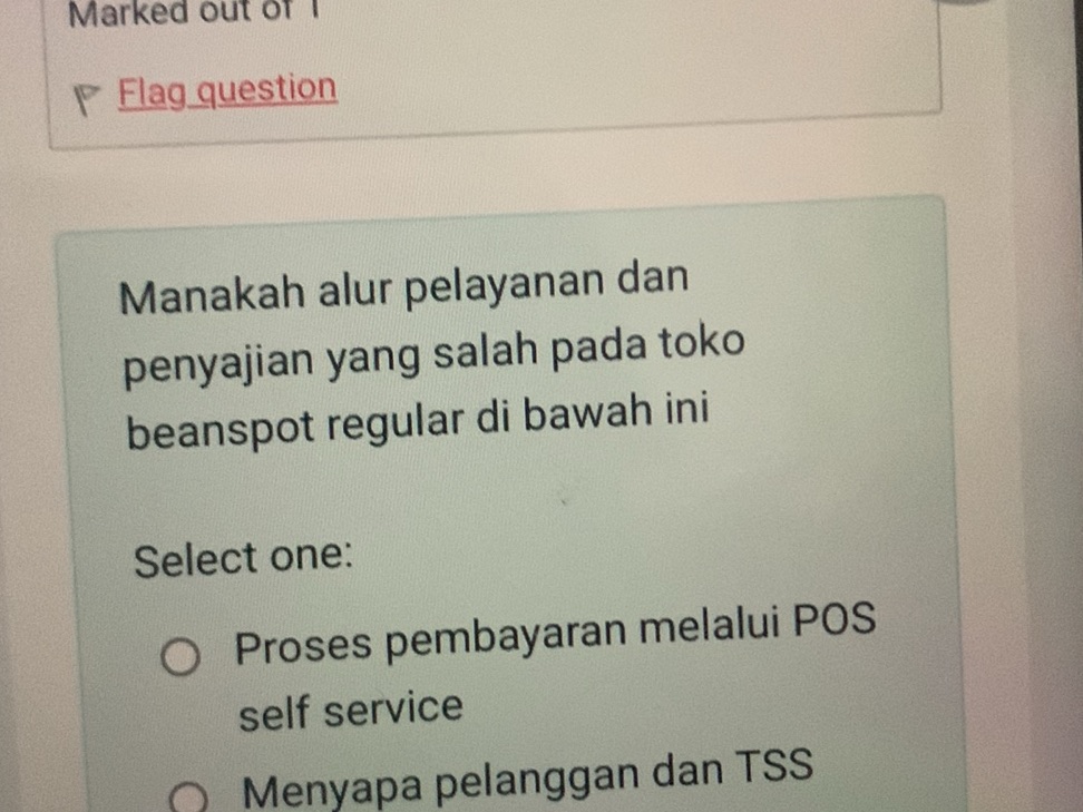 Manakah alur pelayanan dan penyajian yang | StudyX