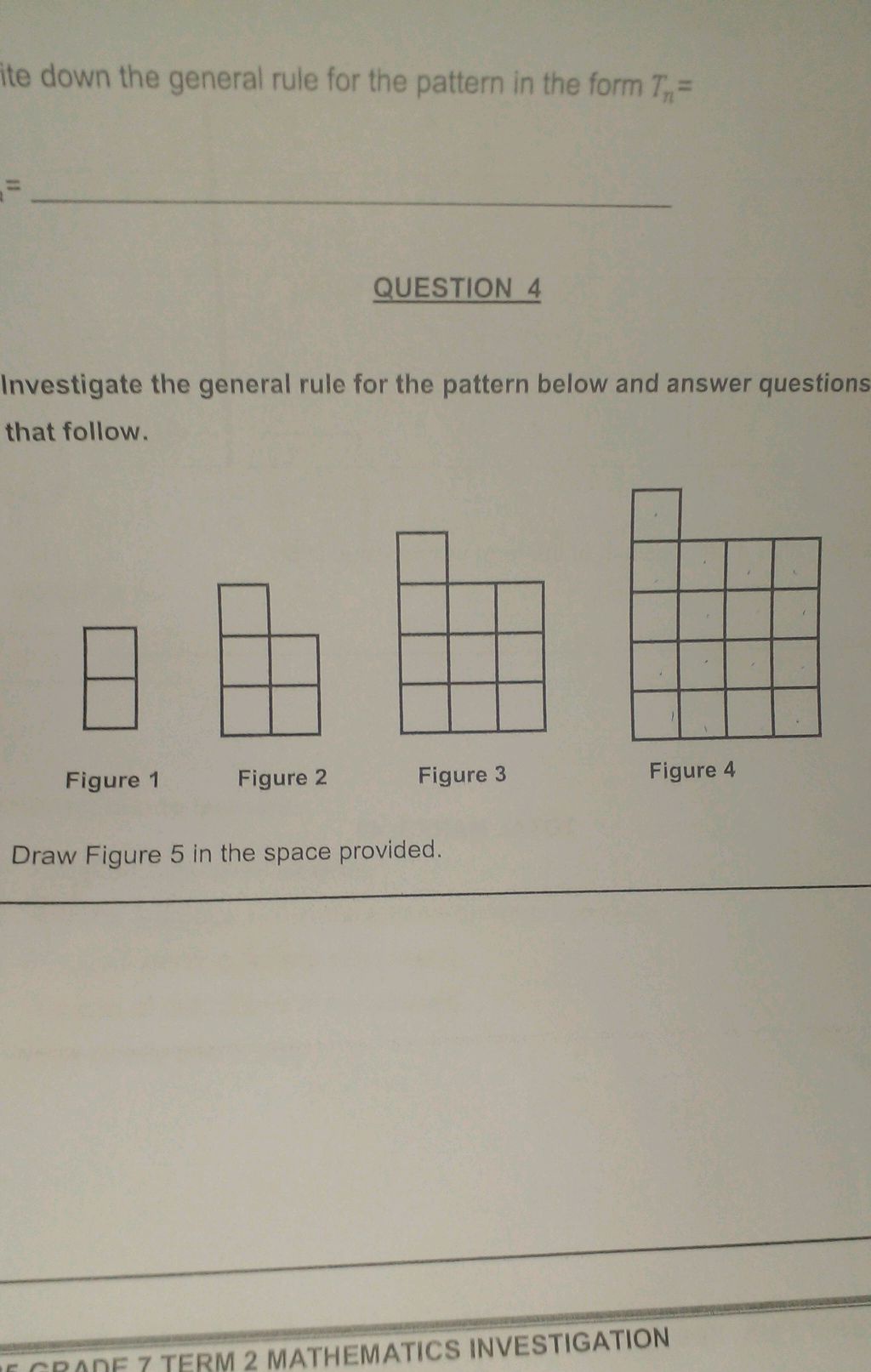 Write down the general rule for the pattern | StudyX