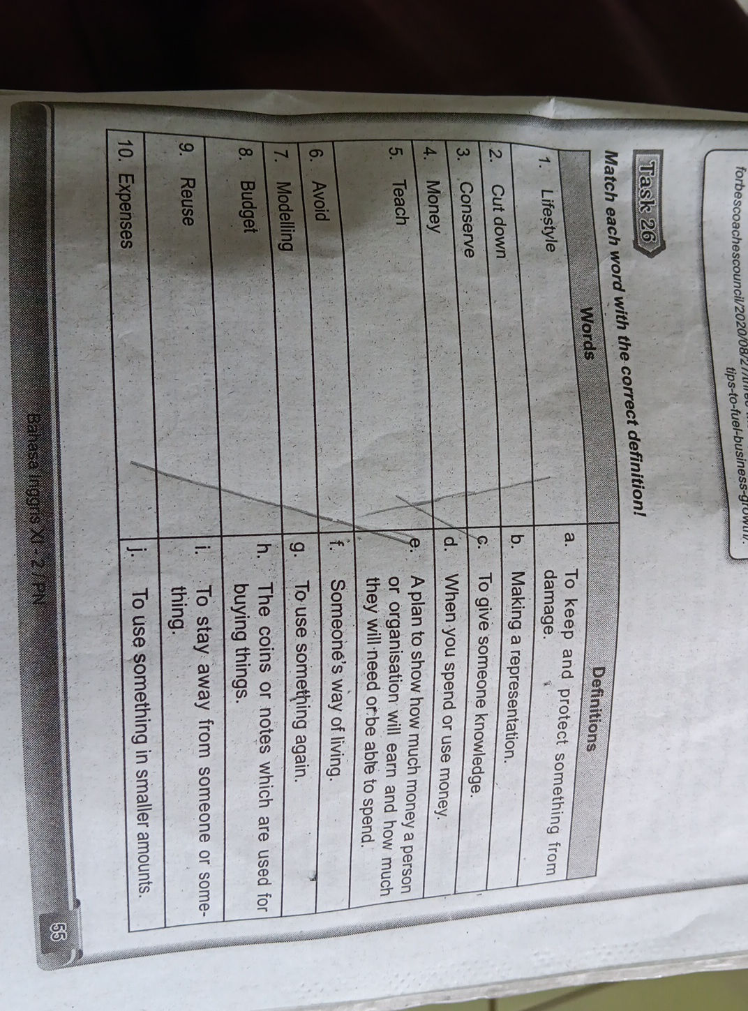 Match each word with the correct definition! | StudyX
