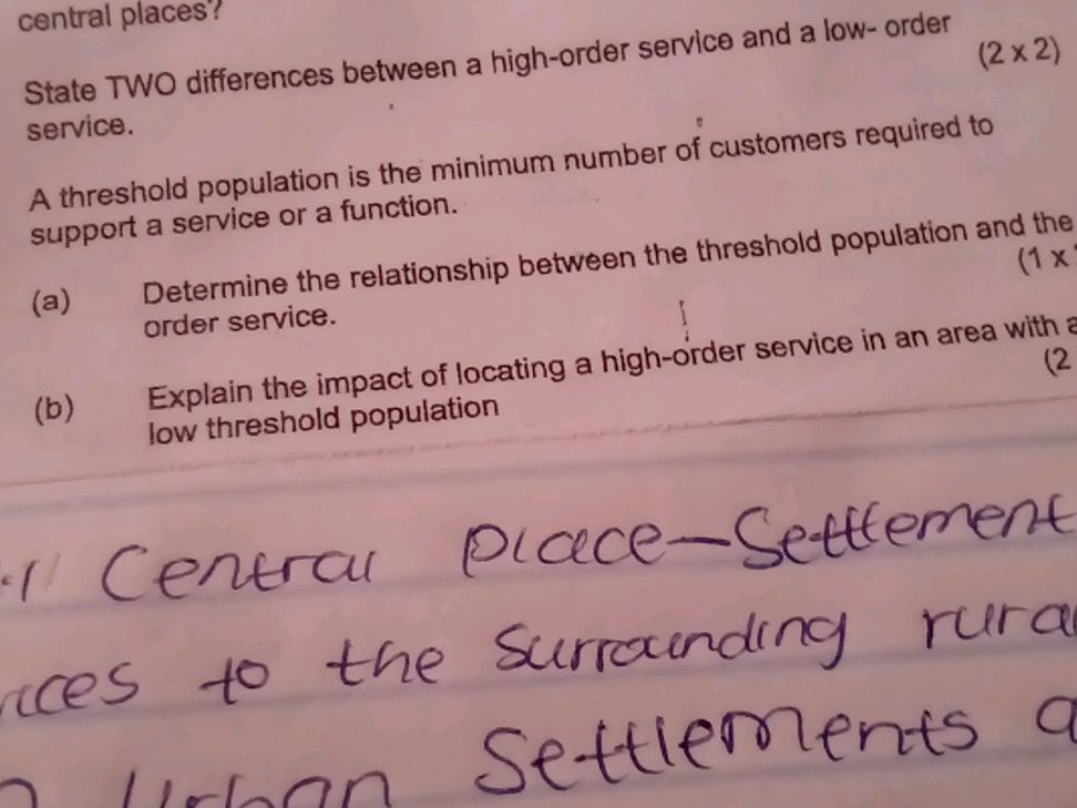 State TWO differences between a high-order | StudyX