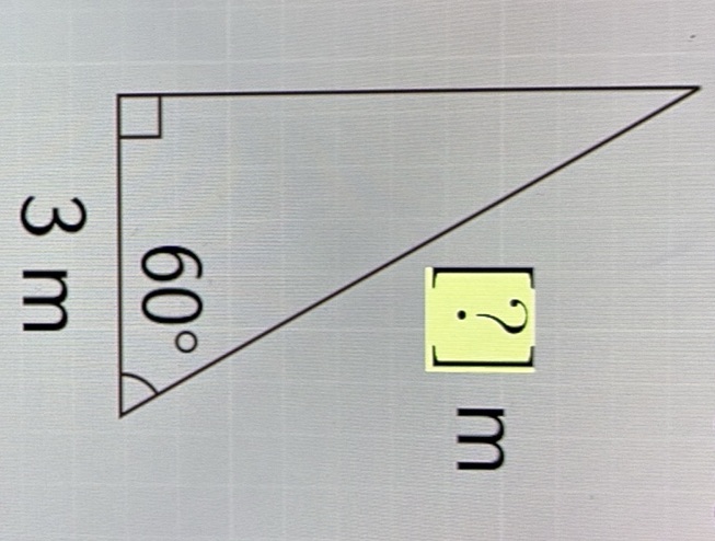 A right triangle is shown with one side | StudyX