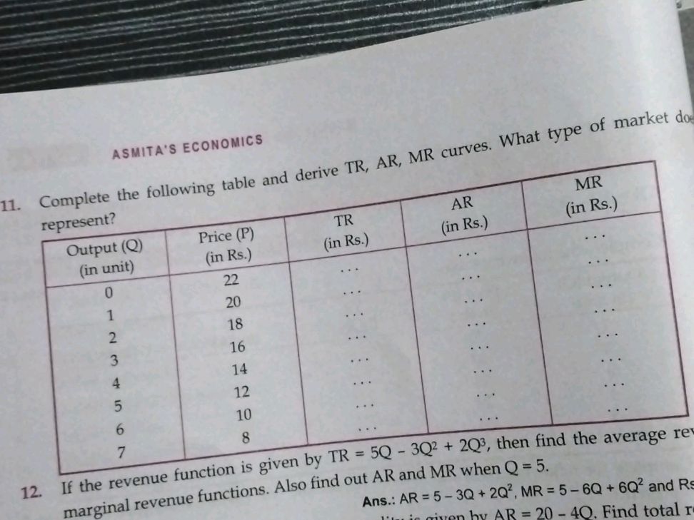 11. Complete the following table and derive | StudyX