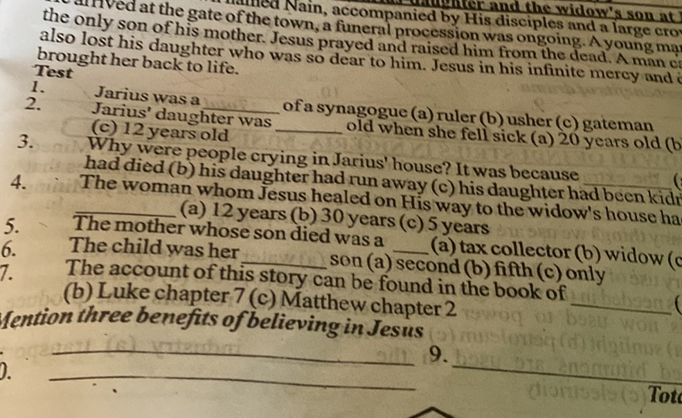 1. Jarius was a ____ of a synagogue (a) | StudyX