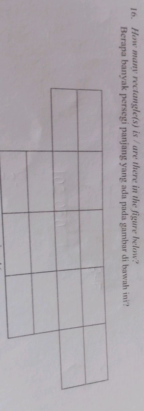 16. How many rectangle(s) is / are there in | StudyX