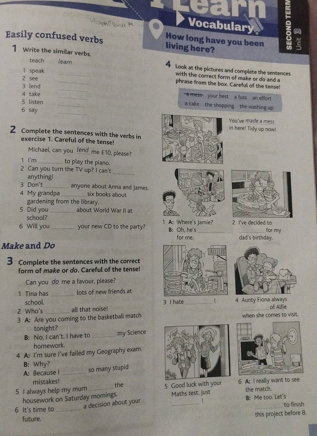 1 Write the similar verbs. teach learn 1 | StudyX