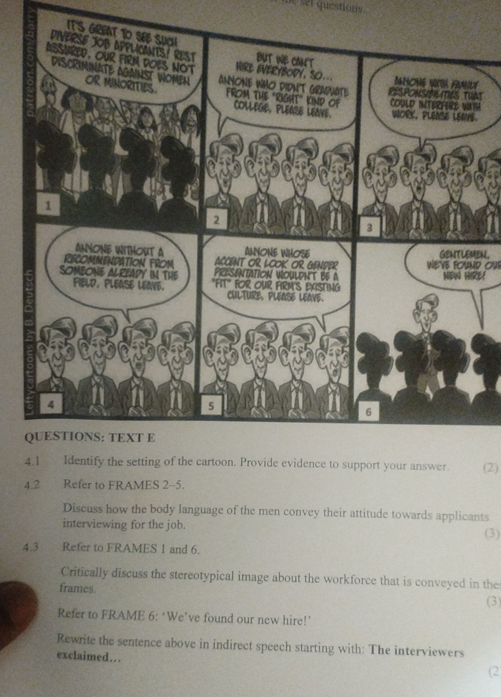 4.1 Identify the setting of the cartoon. | StudyX
