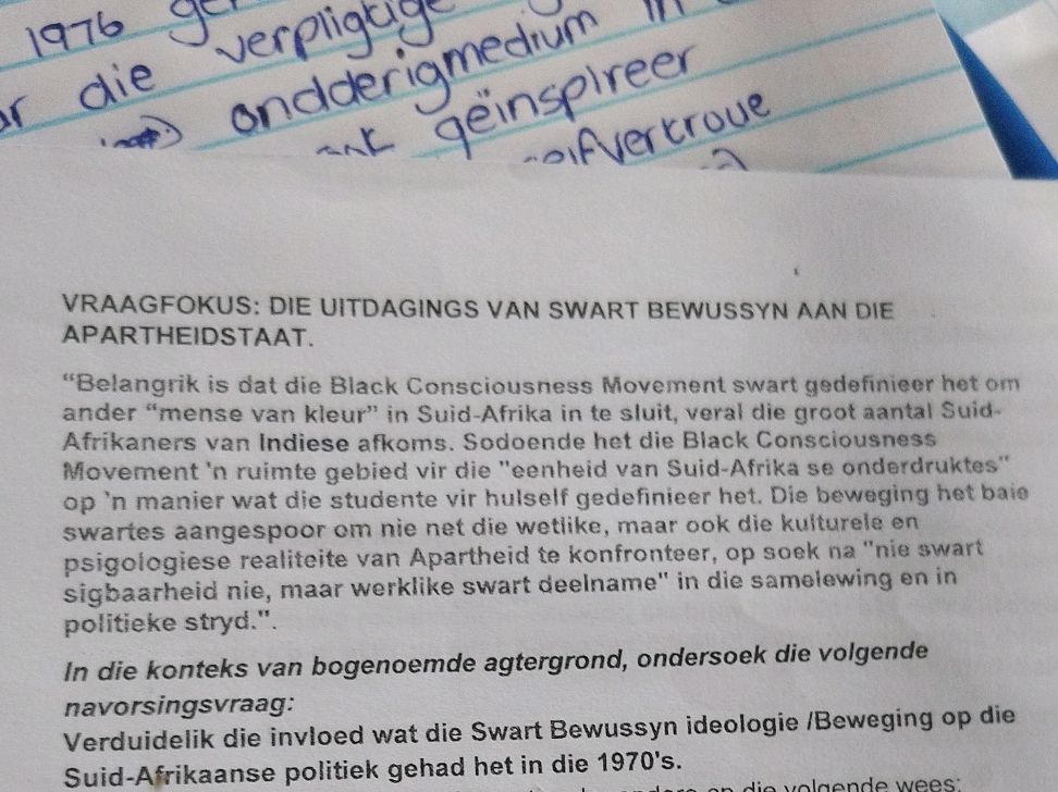 VRAAGFOKUS: DIE UITDAGINGS VAN SWART | StudyX