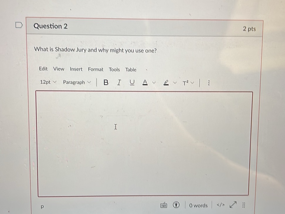 Question 2 What is Shadow Jury and why | StudyX