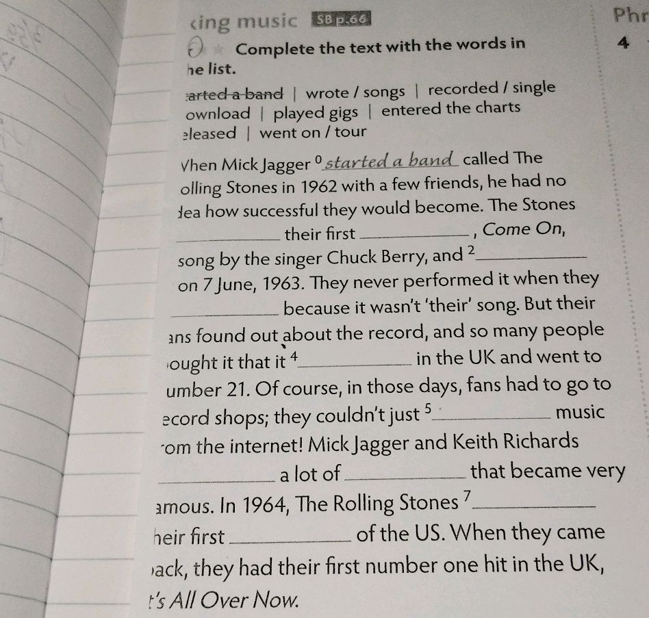 Complete the text with the words in the | StudyX