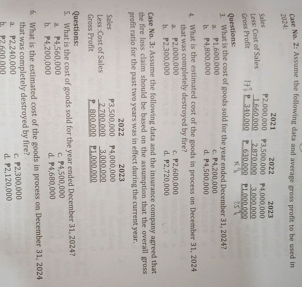 Case No. 2: Assume the following data and | StudyX