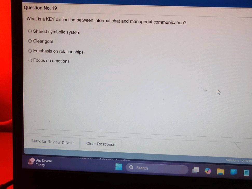 Question No. 19 What is a KEY distinction | StudyX