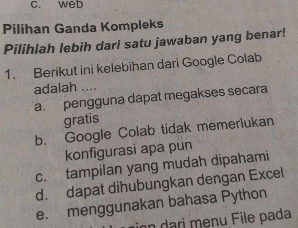 Berikut ini kelebihan dari Google Colab | StudyX