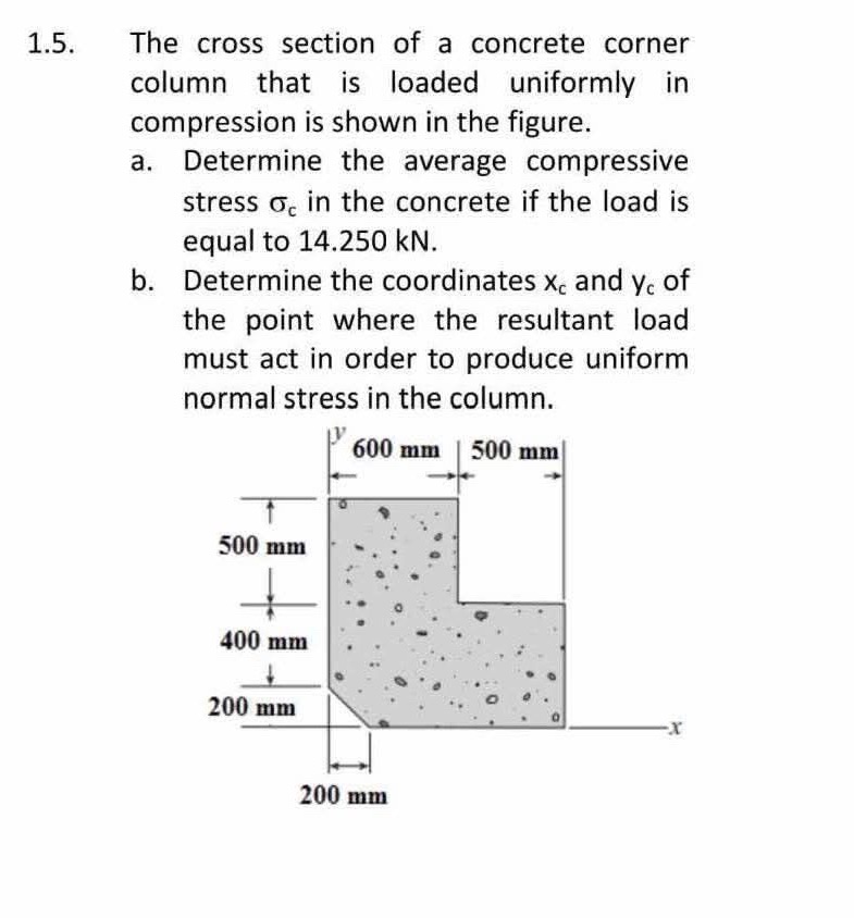 1. The cross section of a concrete corner | StudyX