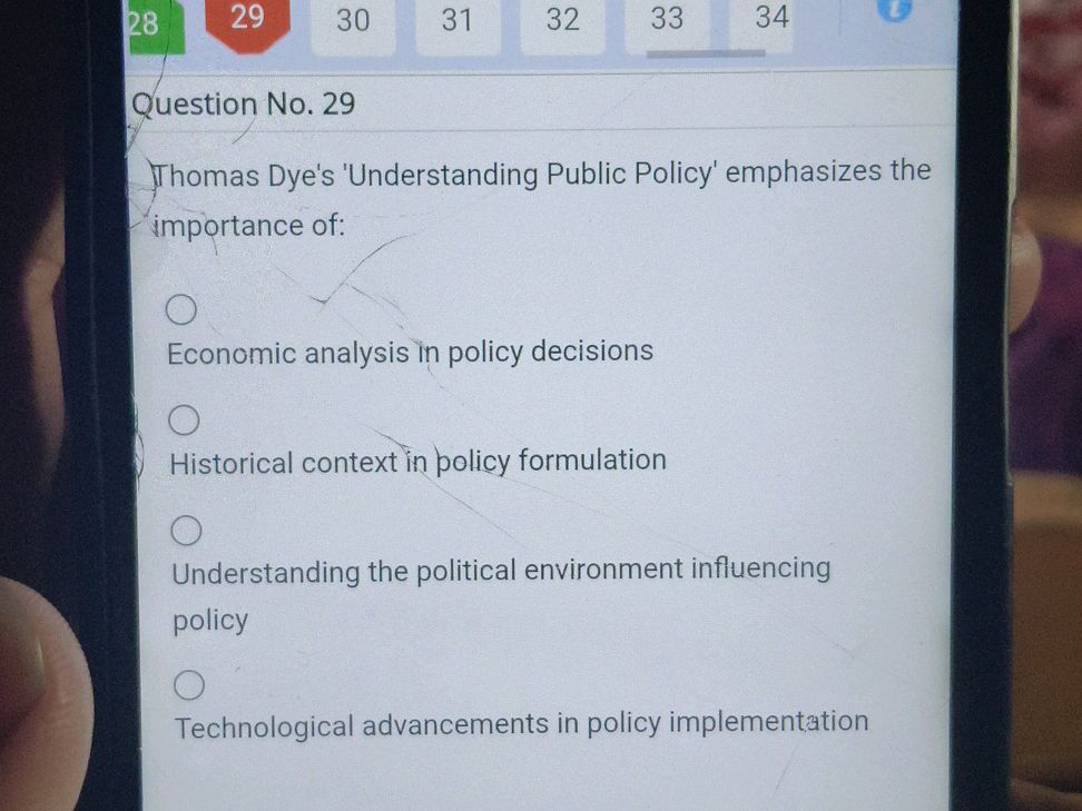 Thomas Dye's 'Understanding Public Policy' | StudyX