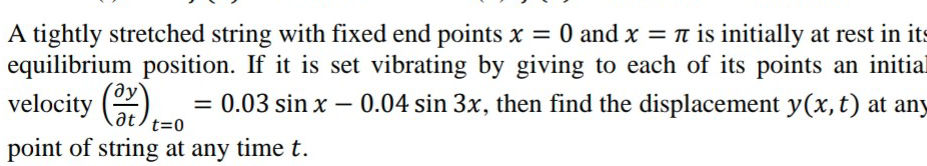 A tightly stretched string with fixed end | StudyX