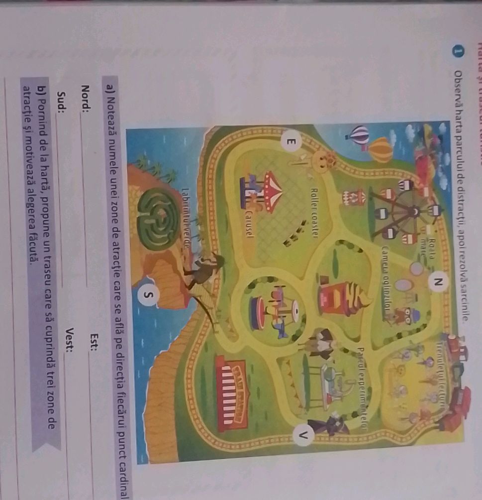 a) Notează numele unei zone de atracție care | StudyX